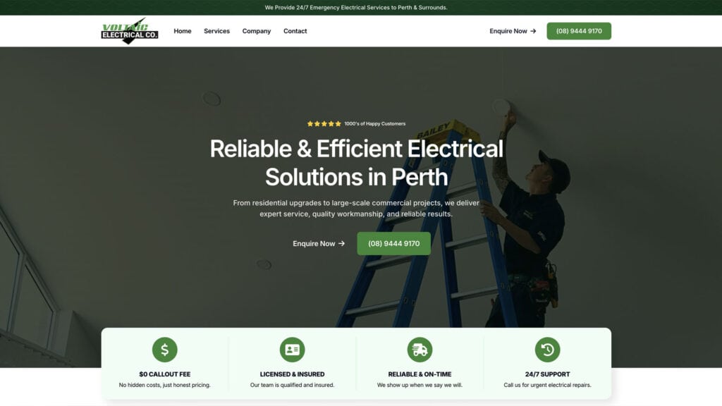 15 Best Electrician Website Design Examples in Australia