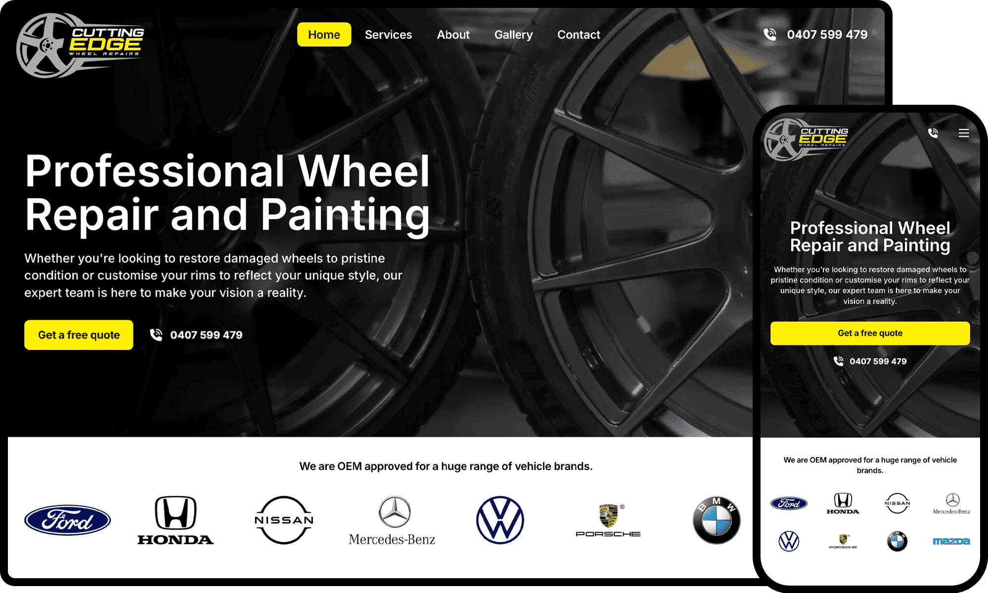 Cutting Edge Wheel Repairs - KC Web Design