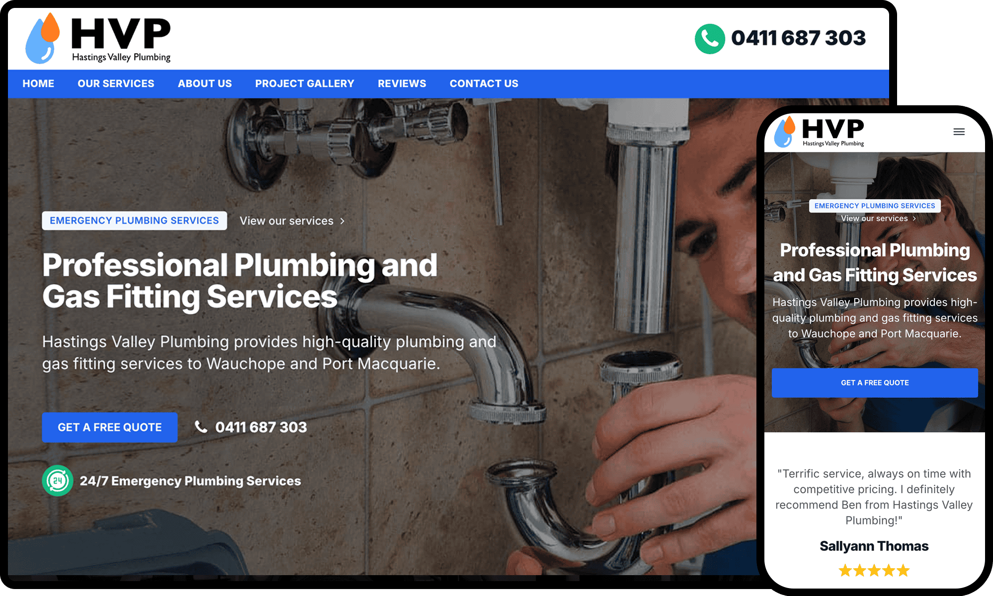 Hastings Valley Plumbing - KC Web Design