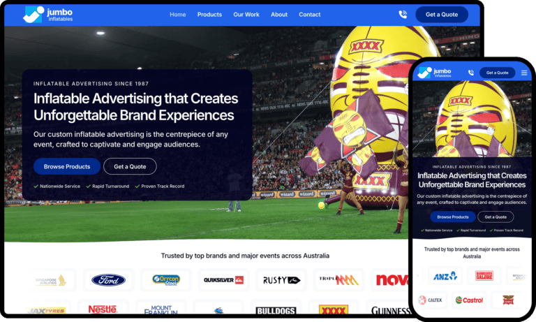 Jumbo Inflatables - KC Web Design