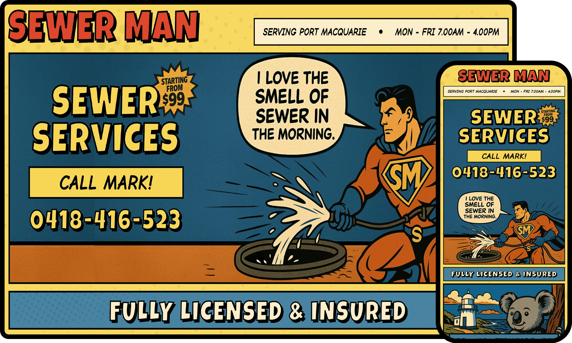 Sewer Man - KC Web Design