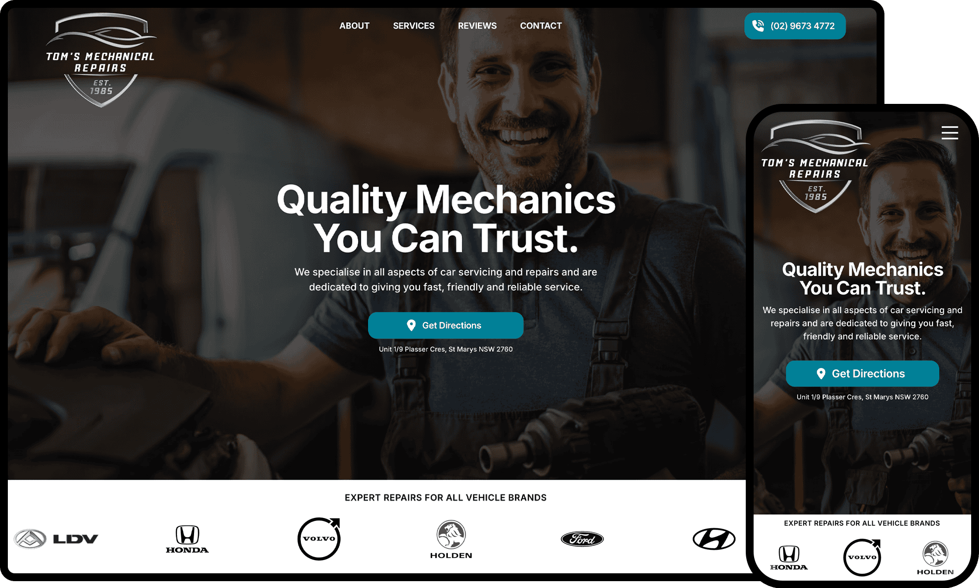 Tom's Mechanical Repairs - KC Web Design
